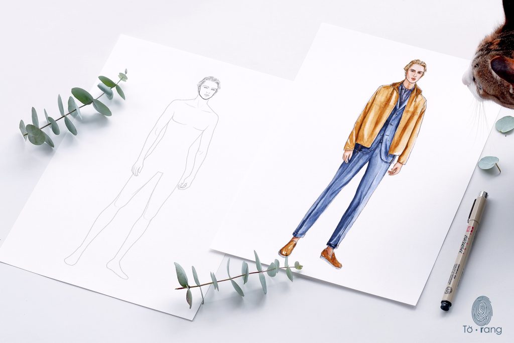 Male Croquis for Fashion Illustration, 9-Head Fashion Figure Template ...