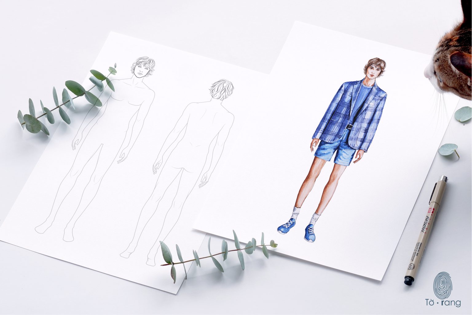 Male Standing Pose Croquis Bundle, Male Croquis for Fashion ...