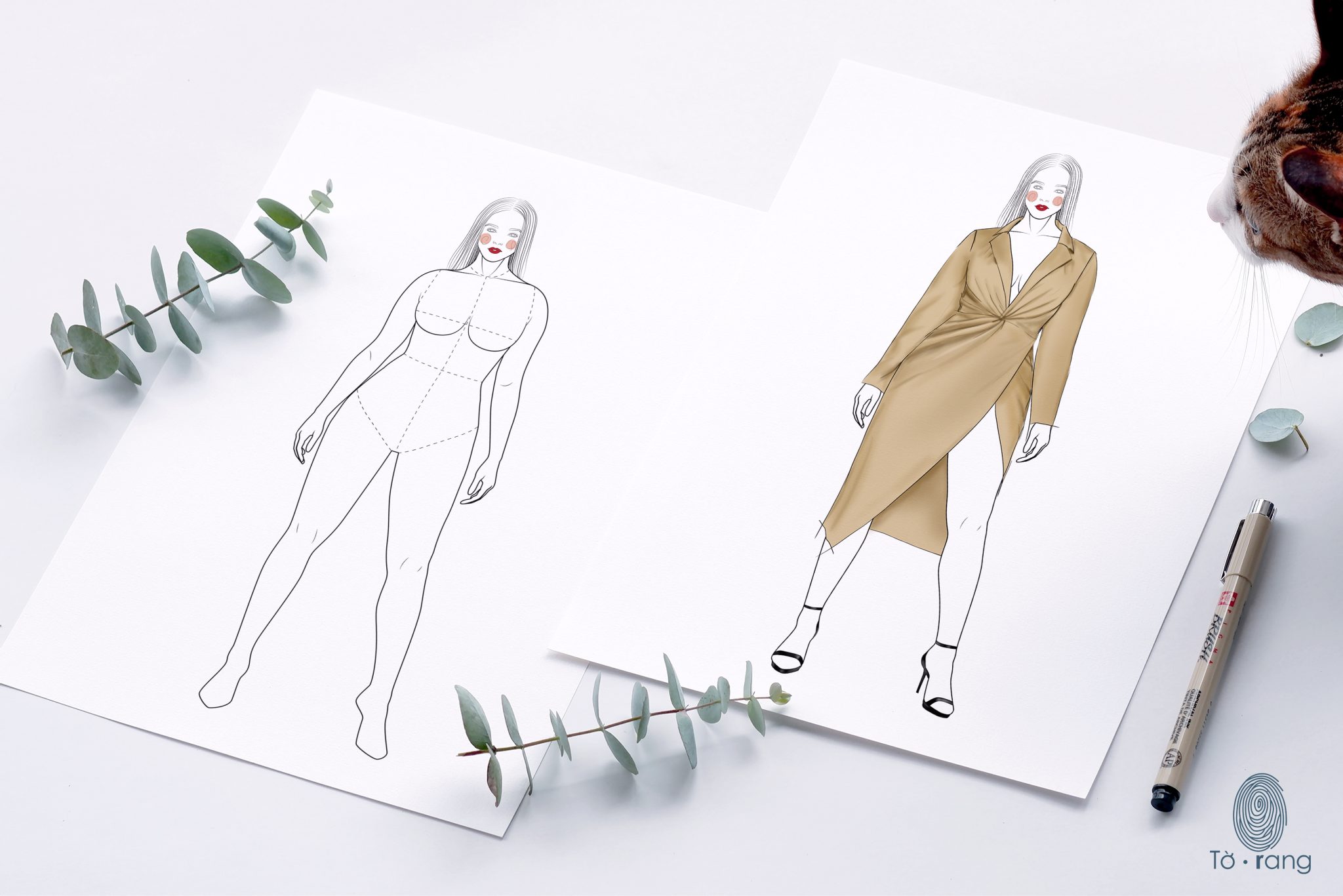 8 Female Plus Size Fashion Figure Templates, Curvy Croqui Templates, 8 ...
