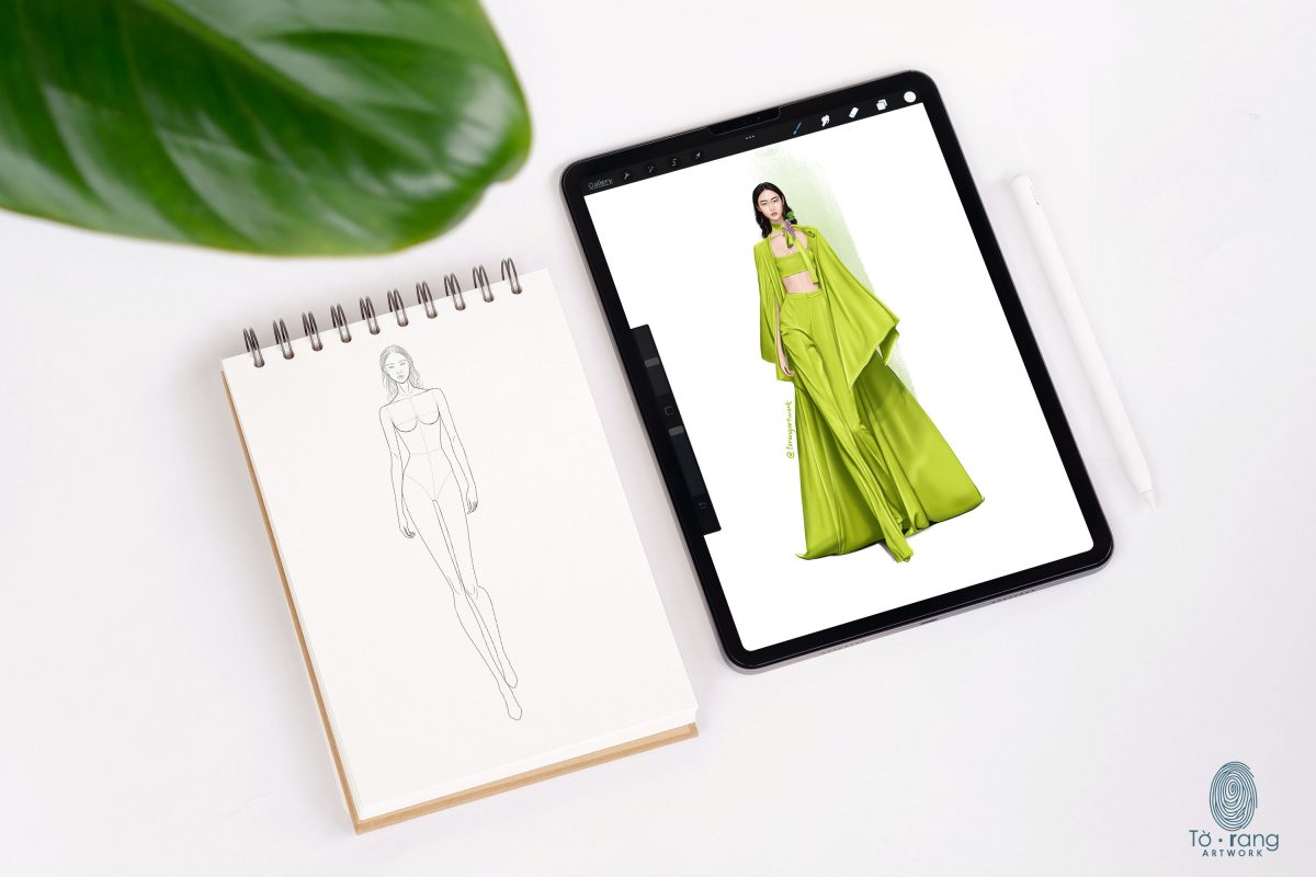 Female Fashion Croquis Templates, 10 Head Fashion Figure, Runway Pose ...